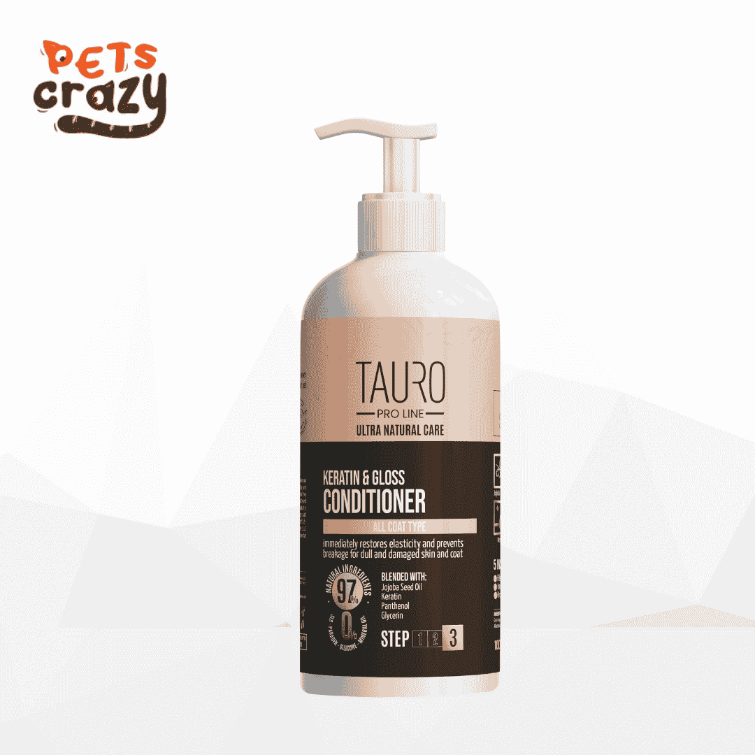 Keratin & Gloss Conditioner for Dogs and Cats Coat | Tauro Proline ...